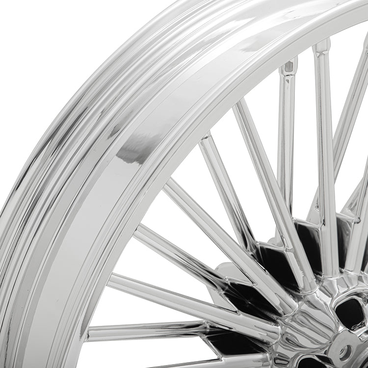 Front Rear Fat Spoke Cast Wheel Set for Harley Dyna Wide Super Glide S ...